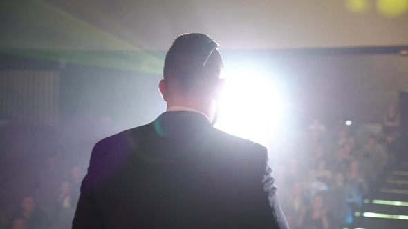 Man at the Stage Speaking, Stock Footage | VideoHive