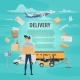 Delivery of Post Mail Service Vector Poster, Vectors | GraphicRiver