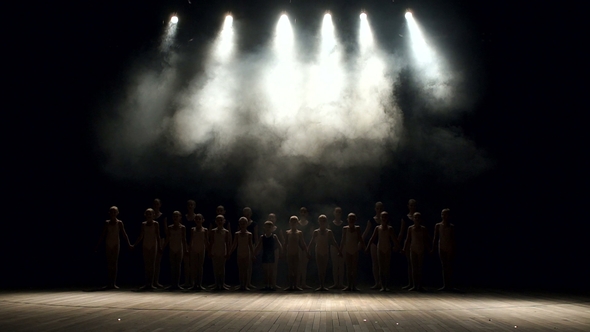 A Group of Children of the Dancers Go on Stage, Stock Footage | VideoHive