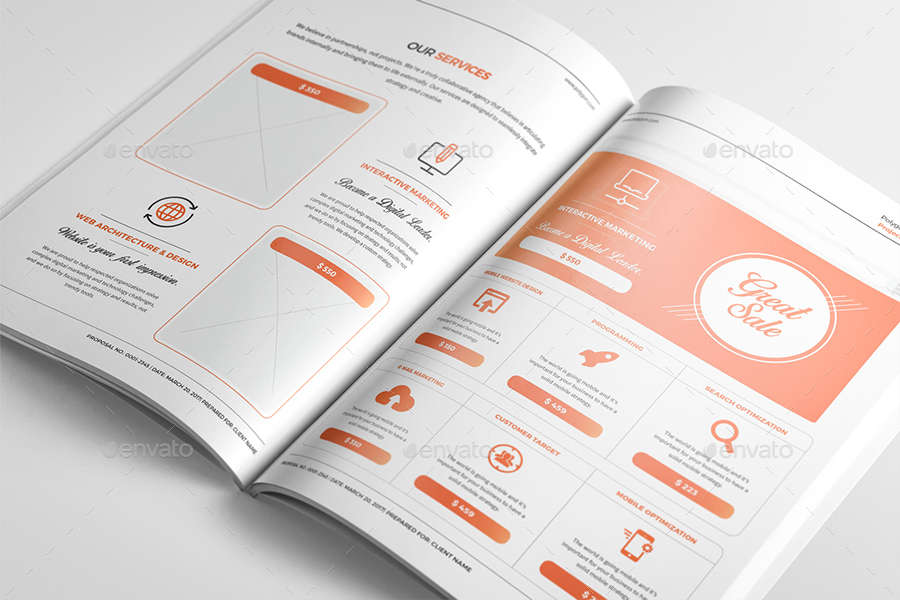 33 Pages Full Proposal Package A4 / US Letter, Print Templates ...