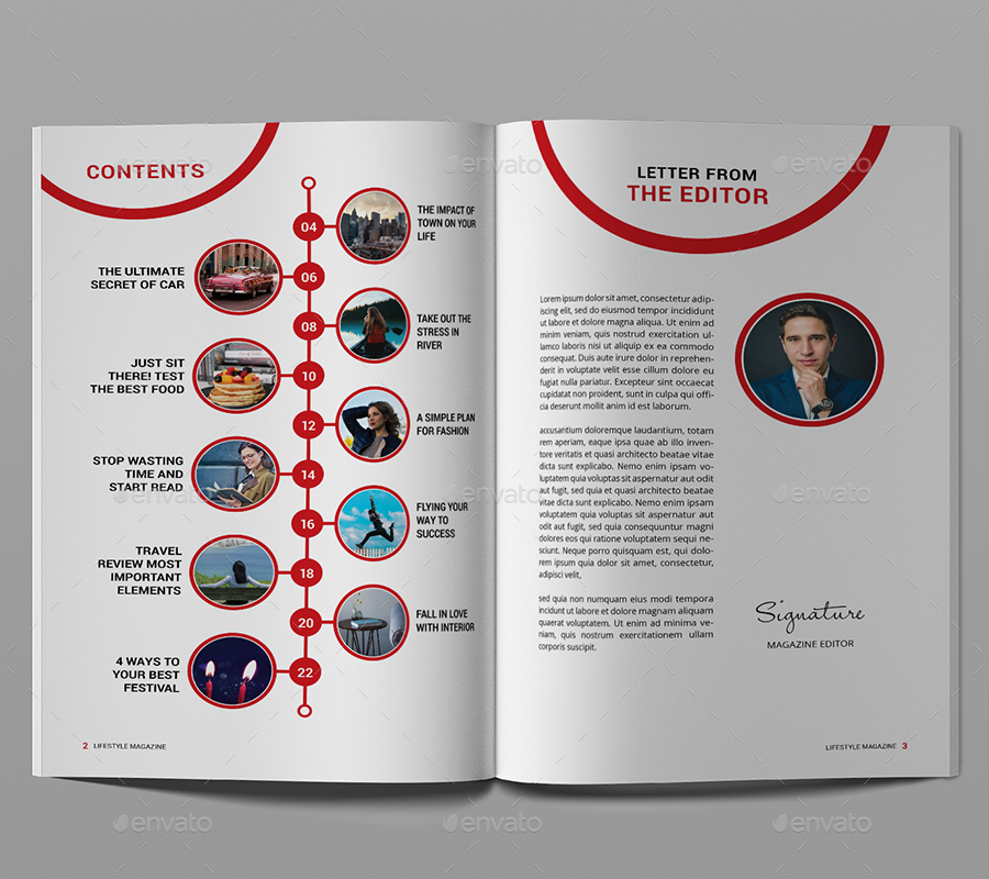 Round Style Magazine Template, Print Templates | GraphicRiver