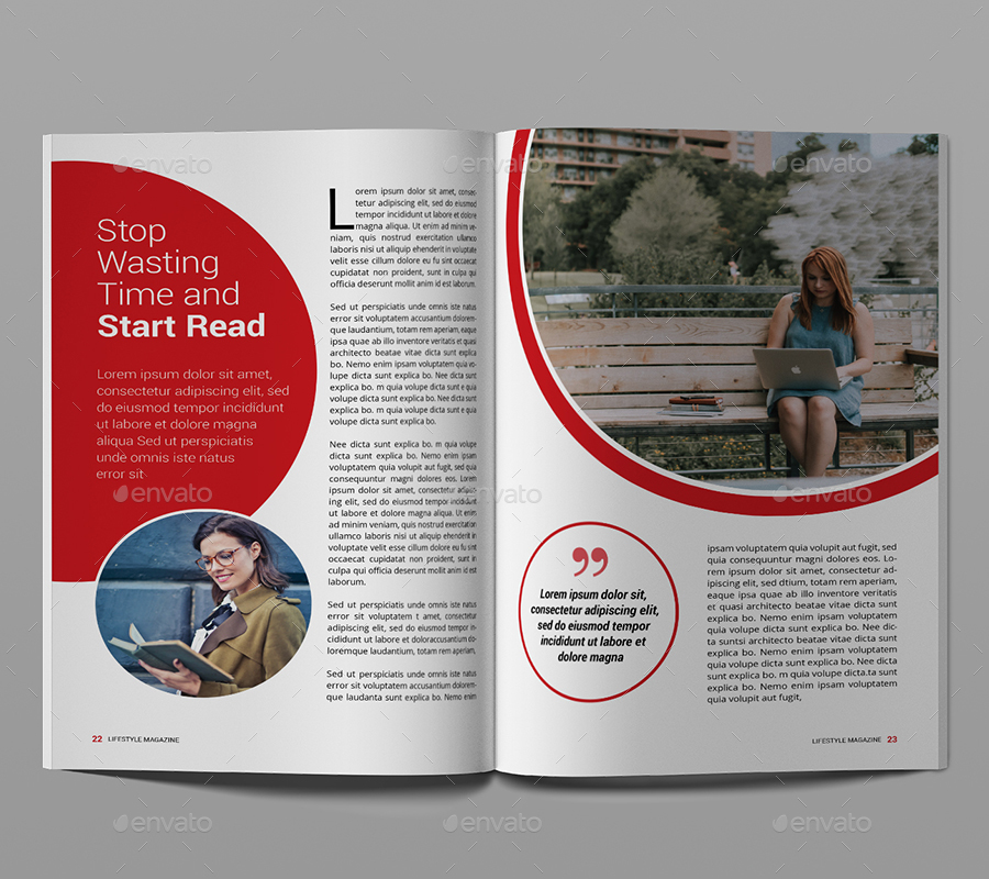 Round Style Magazine Template, Print Templates | GraphicRiver