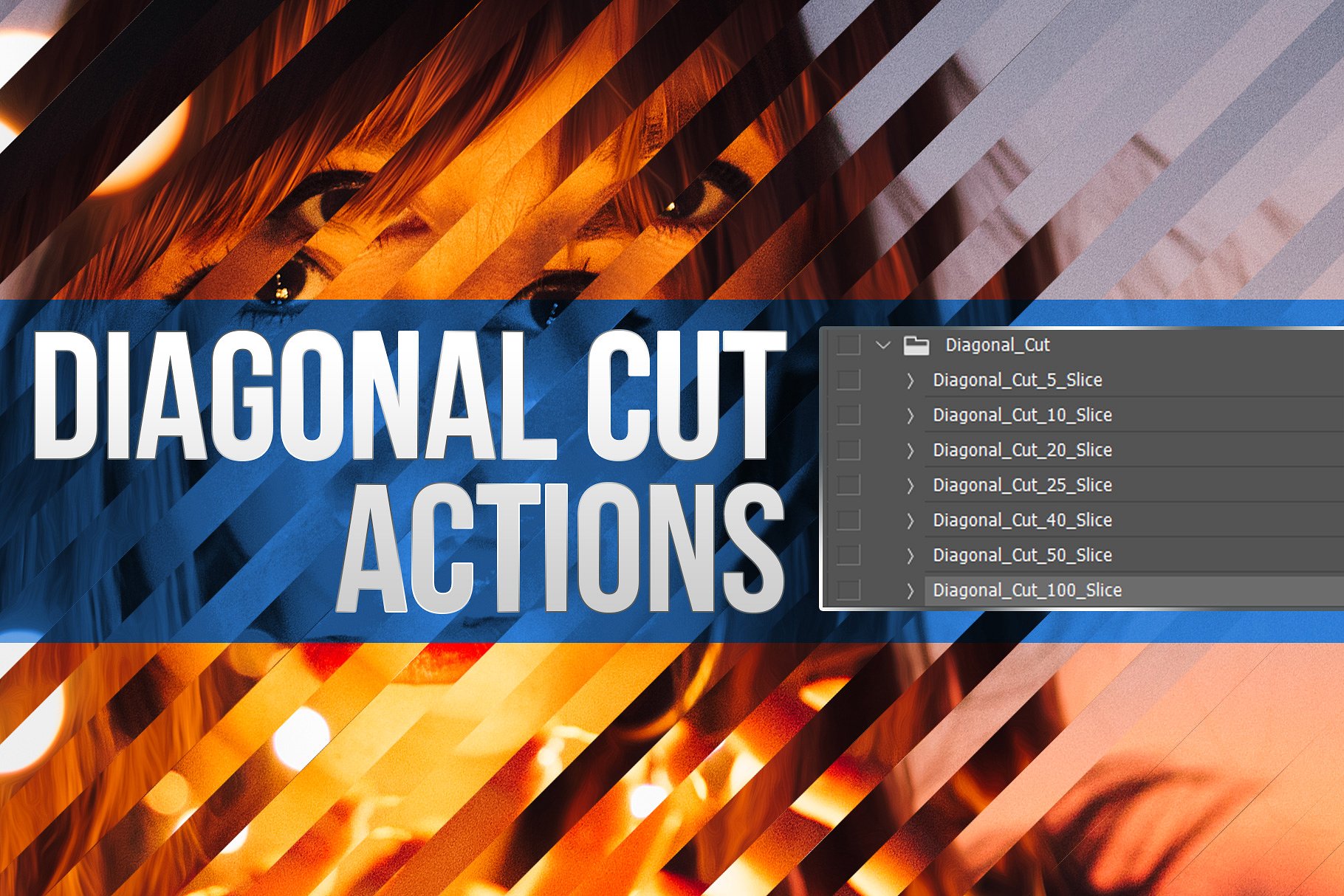 Diagonal Cut Actions for Photoshop, Add-ons | GraphicRiver