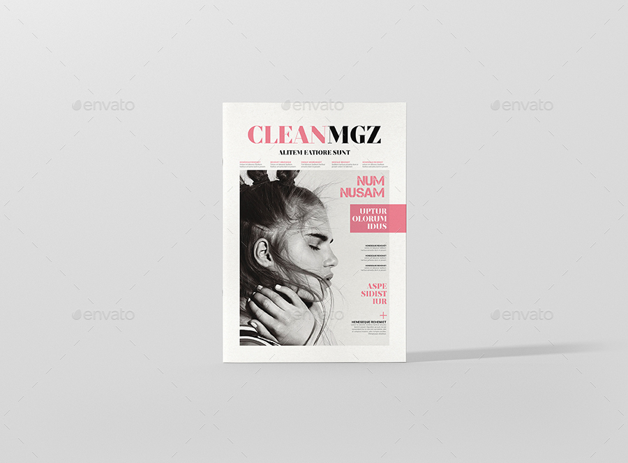 Clean Magazine Template, Print Templates | GraphicRiver