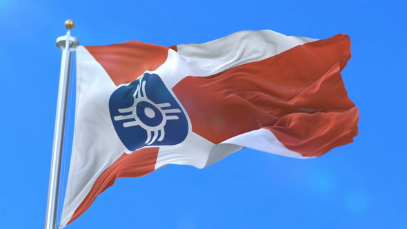 Flag of Wichita City of United States of America, Motion Graphics ...