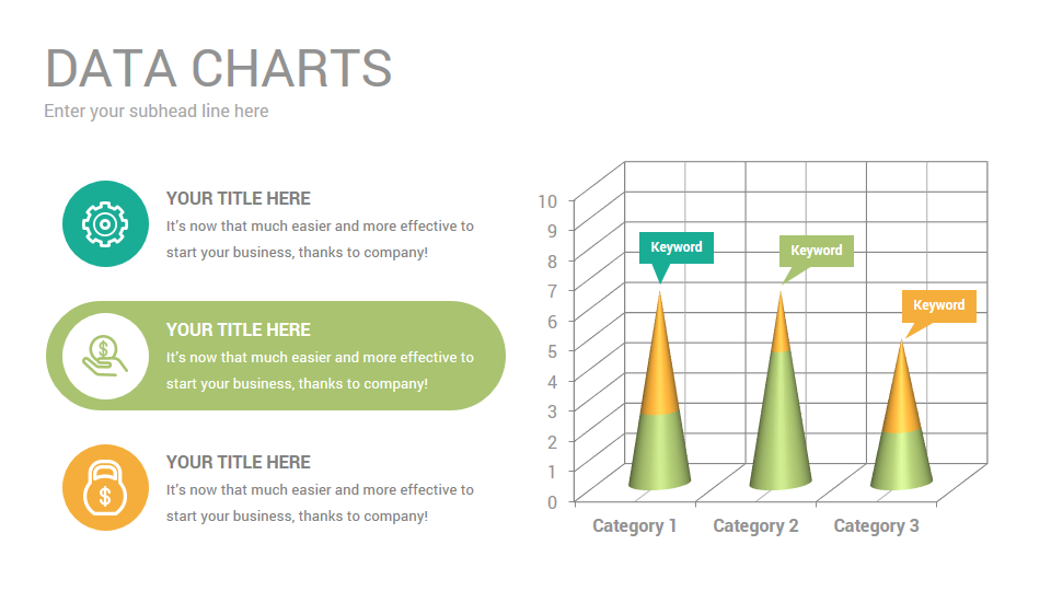 Data Charts PowerPoint Presentation Template, Presentation Templates