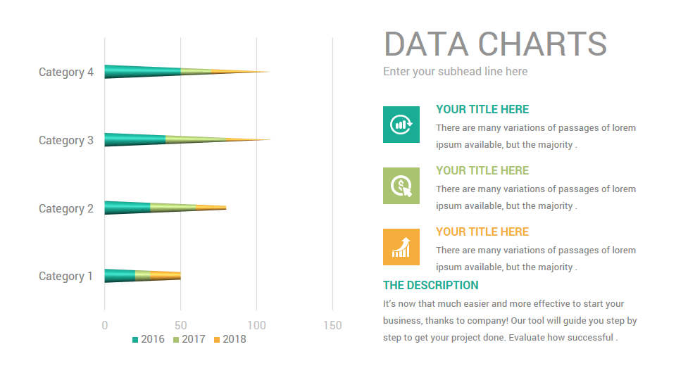 Data Charts PowerPoint Presentation Template, Presentation Templates