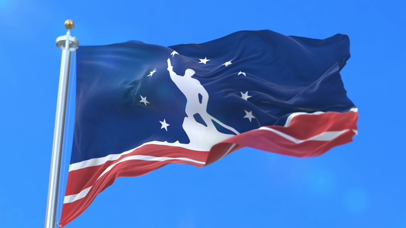 Flag of Richmond City of Virginia in United States of America, Motion ...