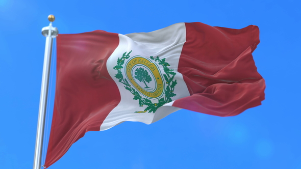 Flag of Raleigh City of United States of America, Motion Graphics ...