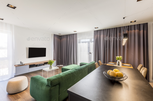 Modern spacious flat interior Stock Photo by bialasiewicz | PhotoDune