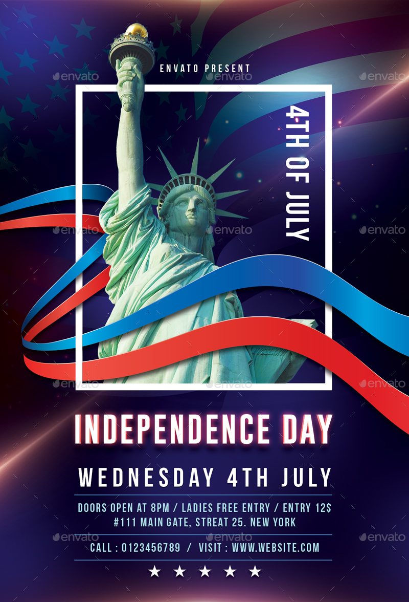 Independence Day Flyer, Print Templates | GraphicRiver