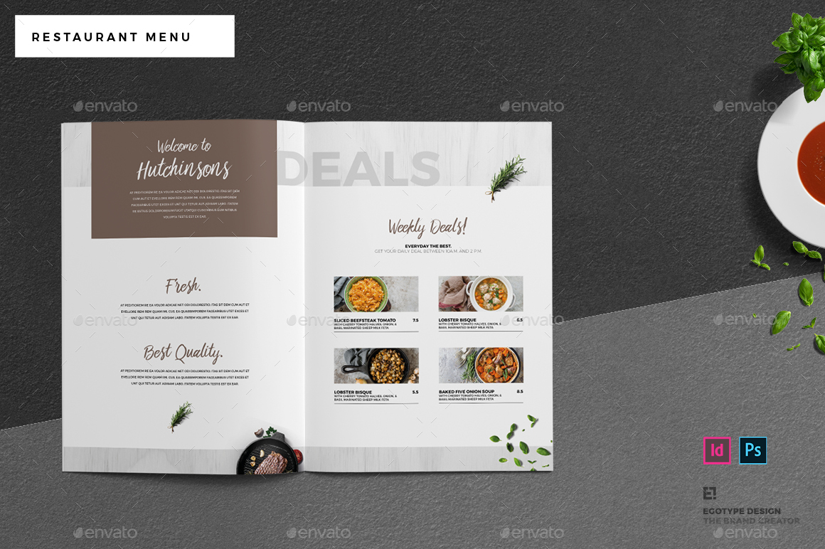 Restaurant Menu Bundle, Print Templates | GraphicRiver