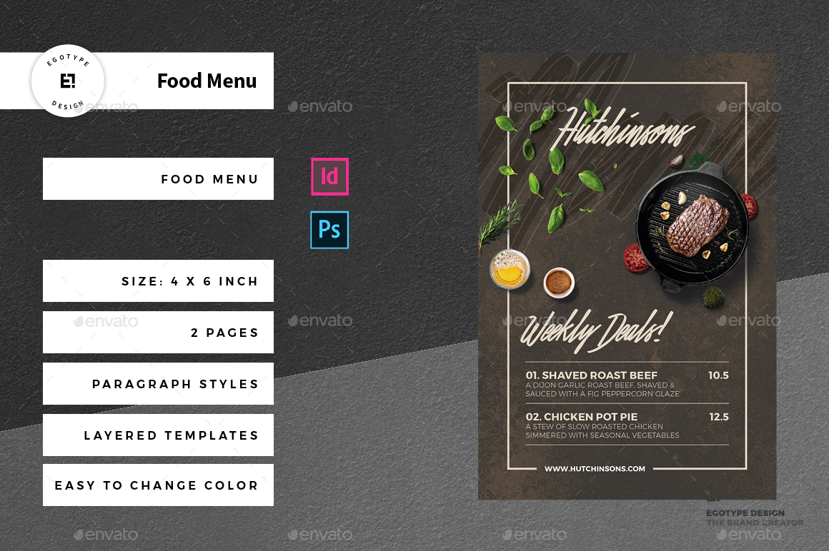 Restaurant Menu Bundle, Print Templates | GraphicRiver
