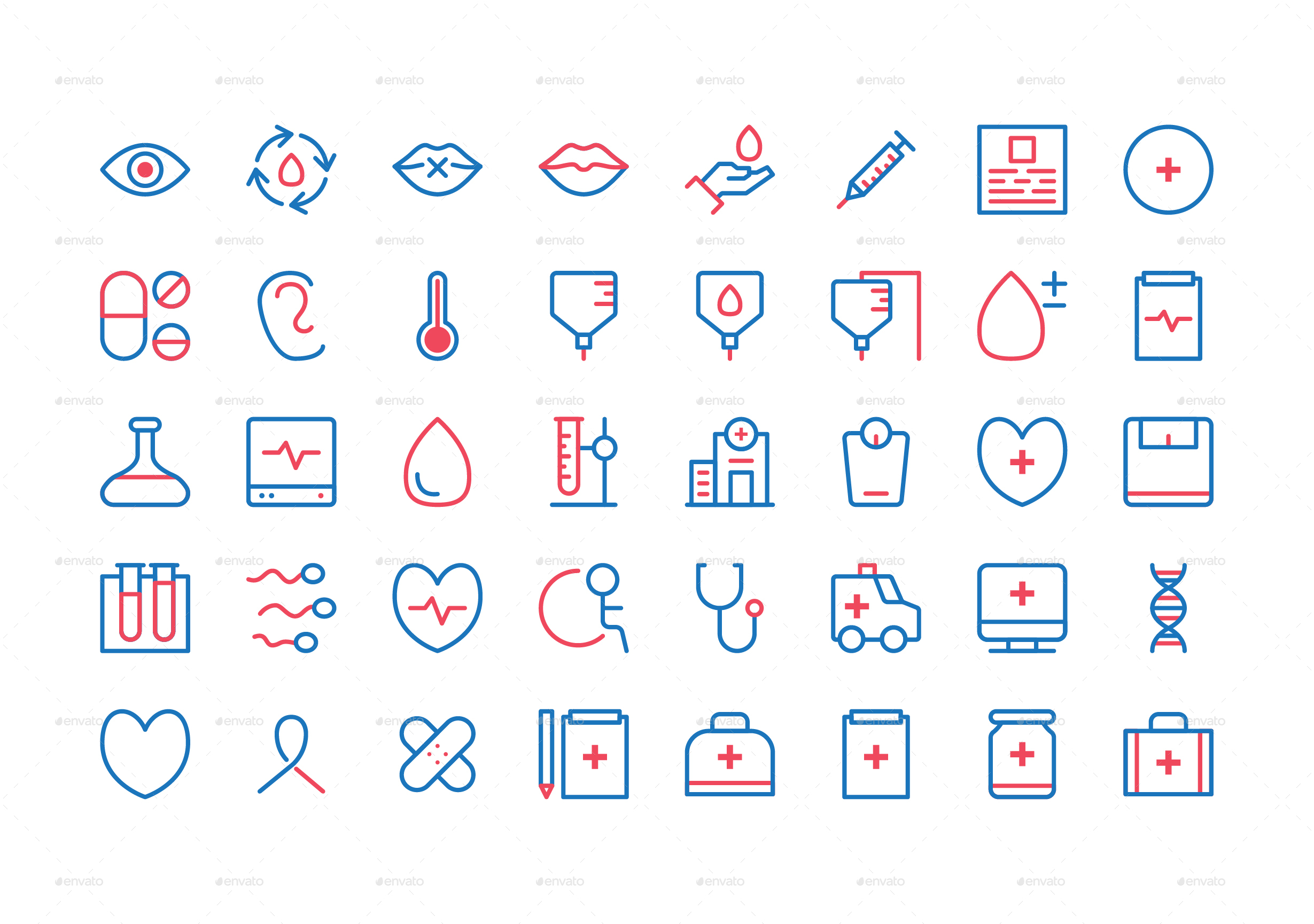 40 Medical Icon Set, Icons | GraphicRiver