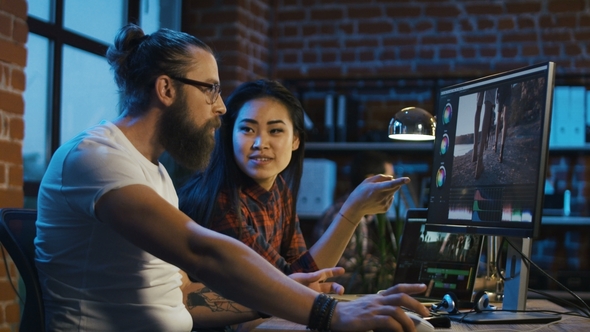 Colleagues Working on Video Edit, Stock Footage | VideoHive