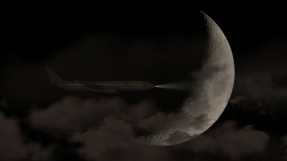 Passenger Plane and Mysterious Night Flight, Motion Graphics | VideoHive