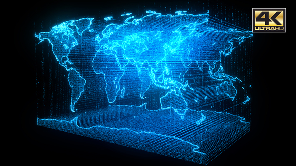 Earth Map Hologram, Motion Graphics | VideoHive