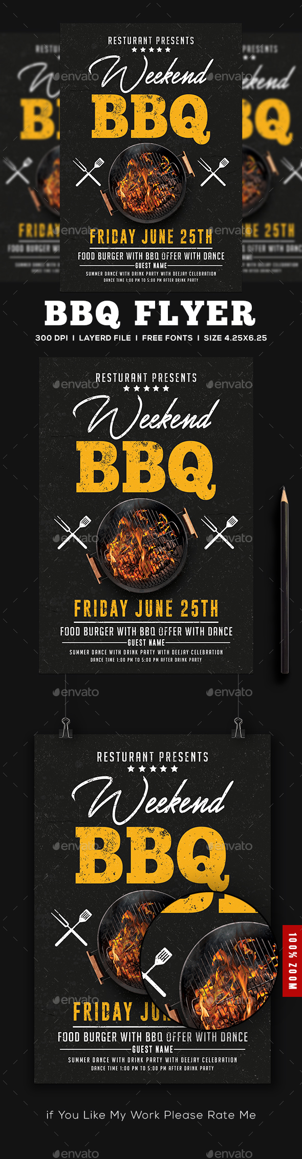 BBQ Flyer by Nirmaldesign | GraphicRiver