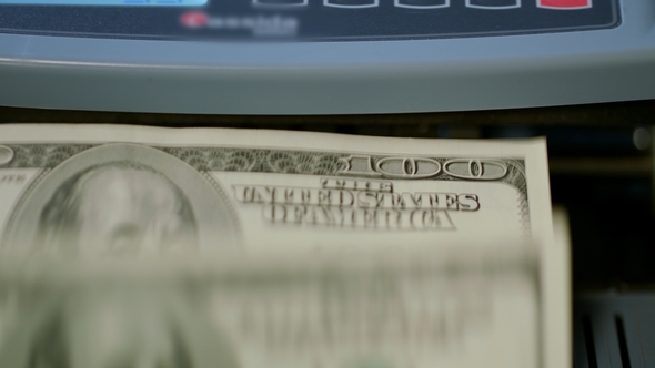 Currency Counting Machine Banking Activity Concept Paper Money ...