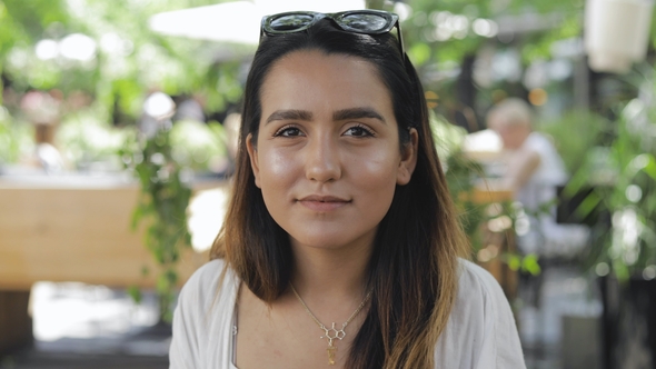 Intense Young Woman Staring Thoughtfully at Camera, Stock Footage ...