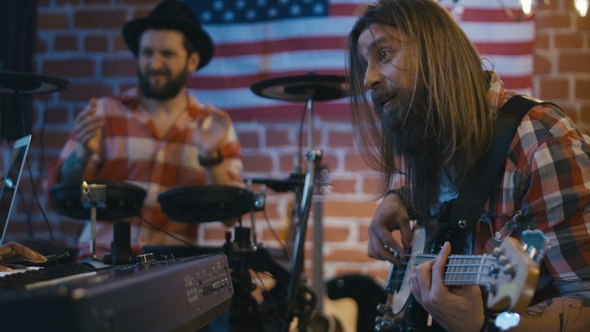 Creative Band Setting Music and Practicing, Stock Footage | VideoHive