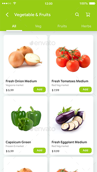 3 App UI Kit| Grocery Delivery App| Multi Vendor Grocery Ordering App ...