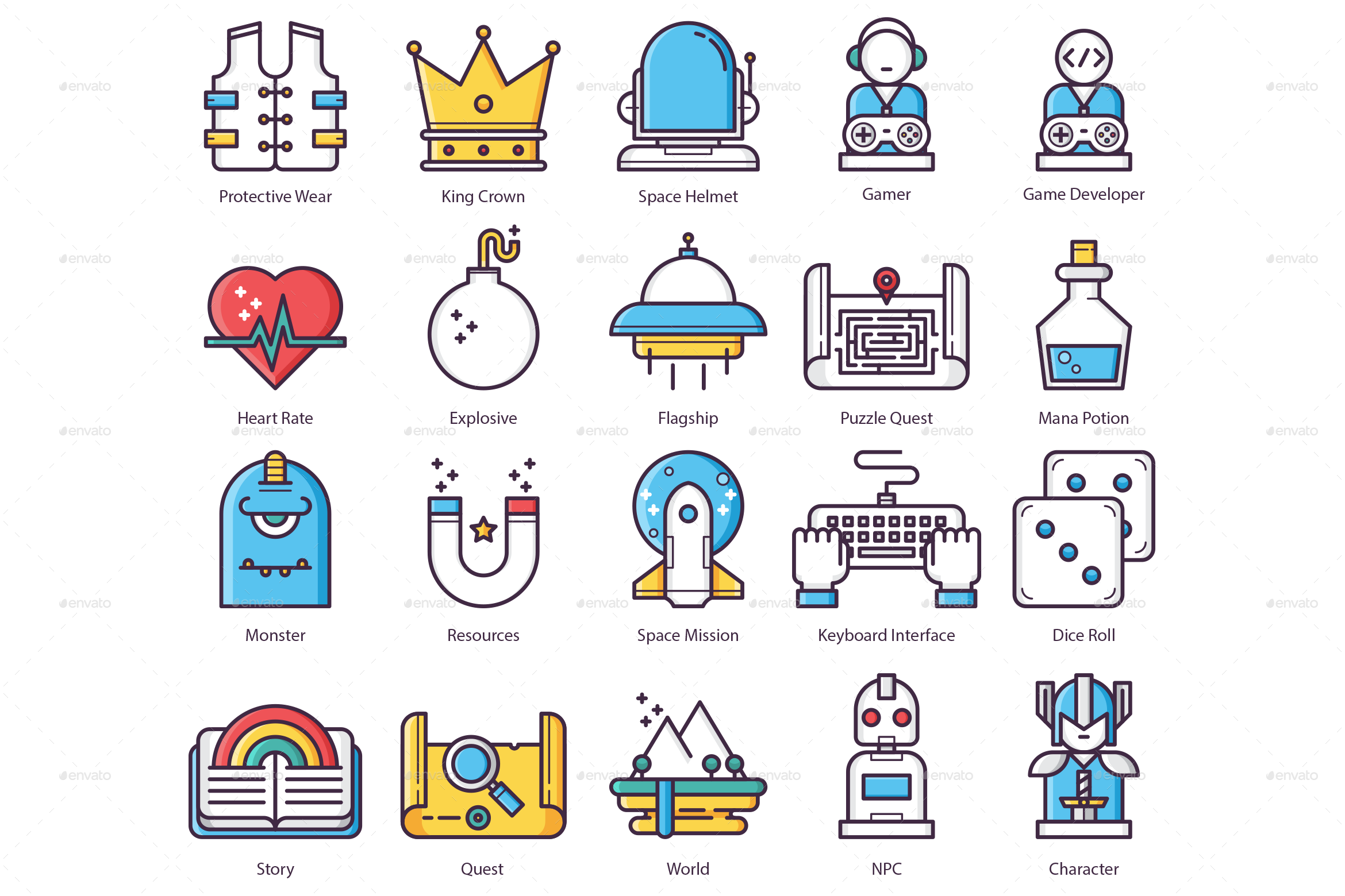 Game Design Icons, Icons | GraphicRiver