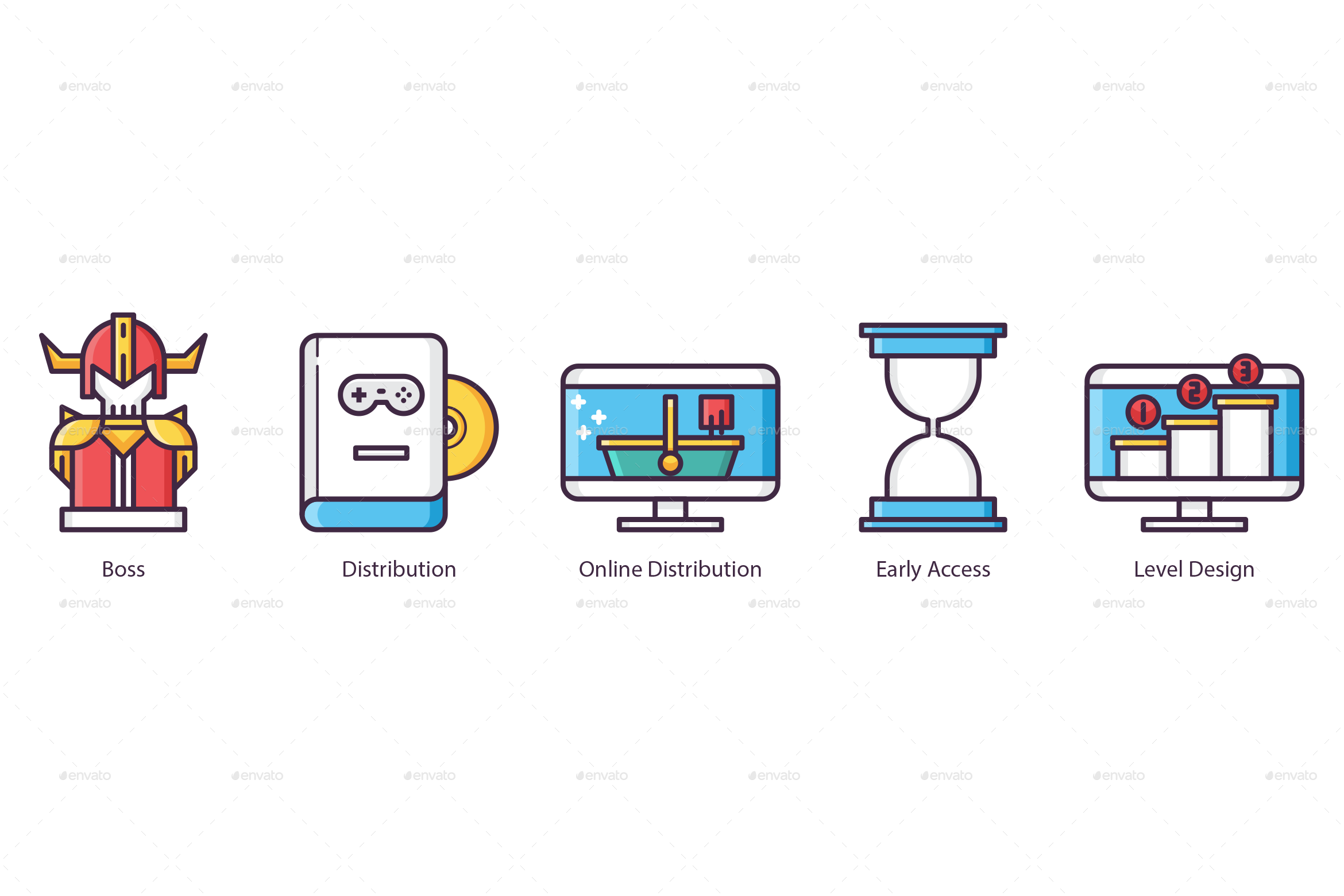 Game Design Icons, Icons | GraphicRiver