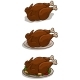 Cartoon Fried Thanksgiving Day Turkey on Tray, Vectors | GraphicRiver