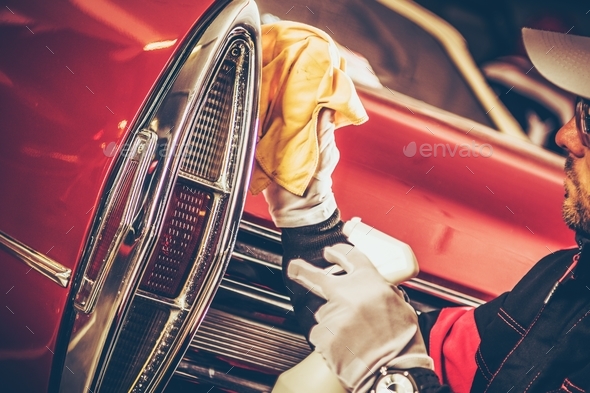 Classic Car Body Cleaning Stock Photo by duallogic | PhotoDune