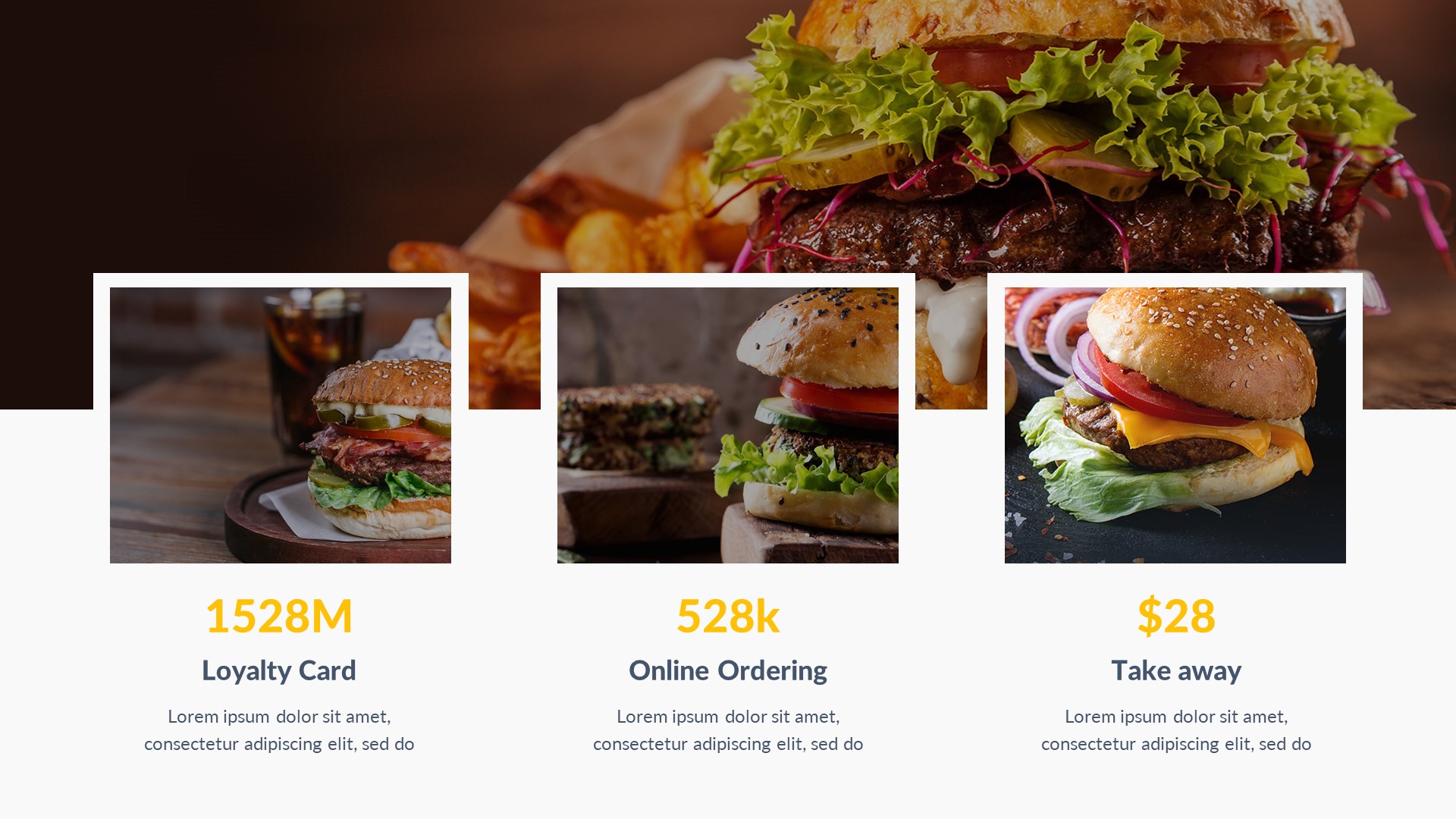 Diner Food Multipupose PowerPoint Template, Presentation Templates