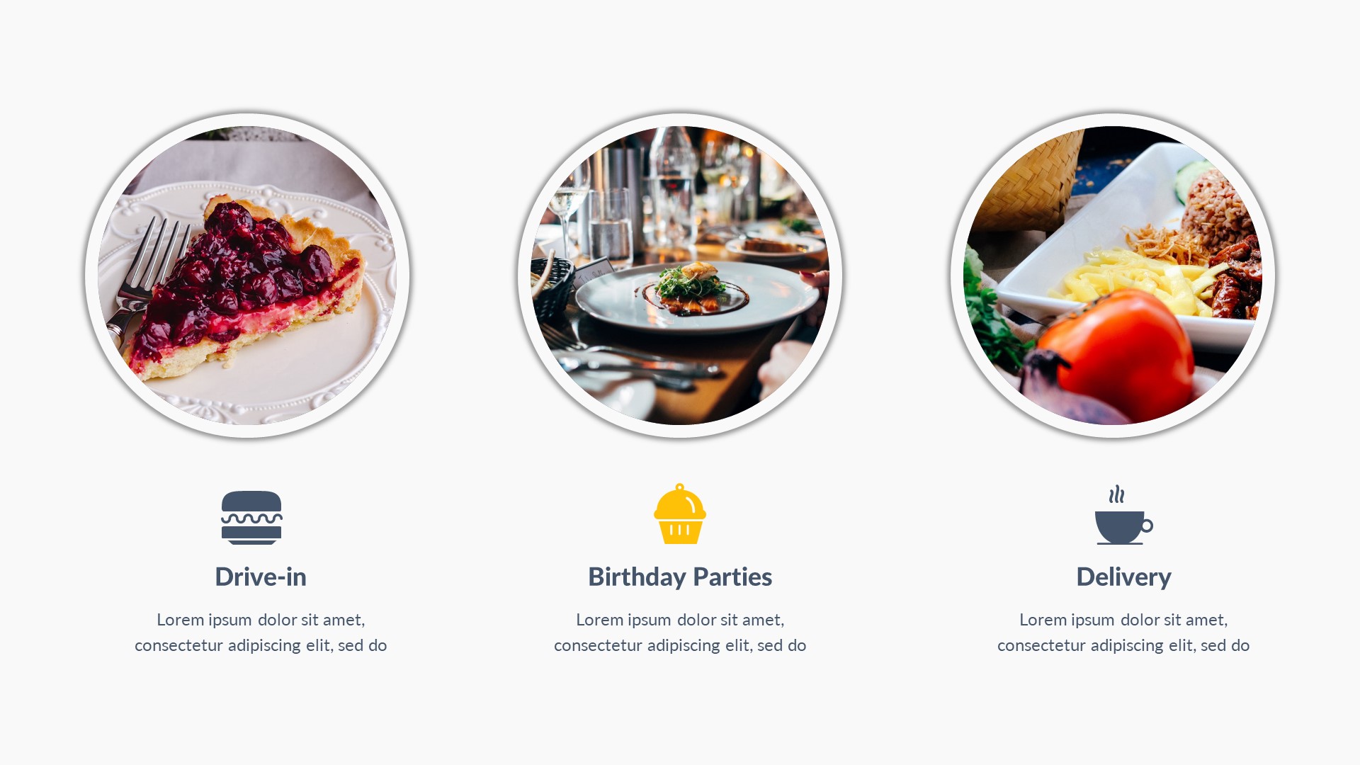 Diner Food Multipupose PowerPoint Template, Presentation Templates