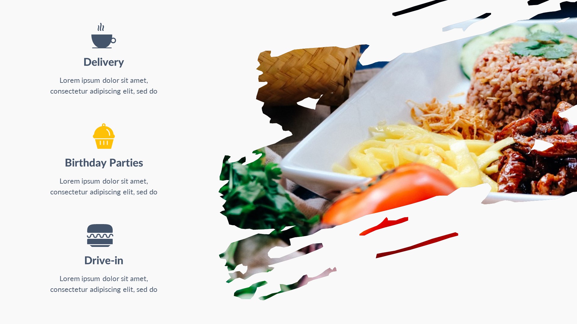Diner Food Multipupose PowerPoint Template, Presentation Templates