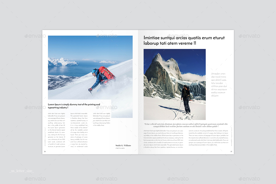 Minimal Magazine Layout, Print Templates | GraphicRiver
