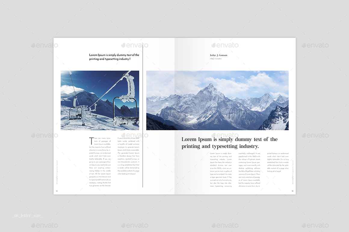 Minimal Magazine Layout, Print Templates | GraphicRiver