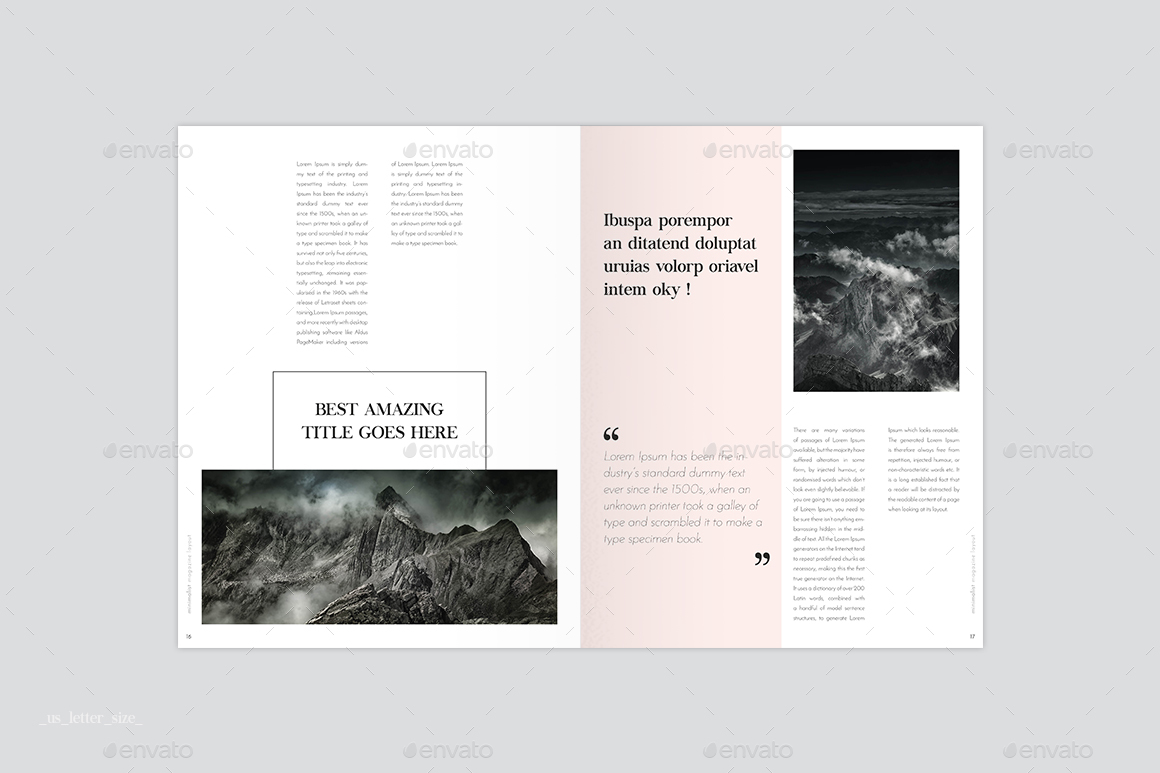 Minimal Magazine Layout, Print Templates | GraphicRiver