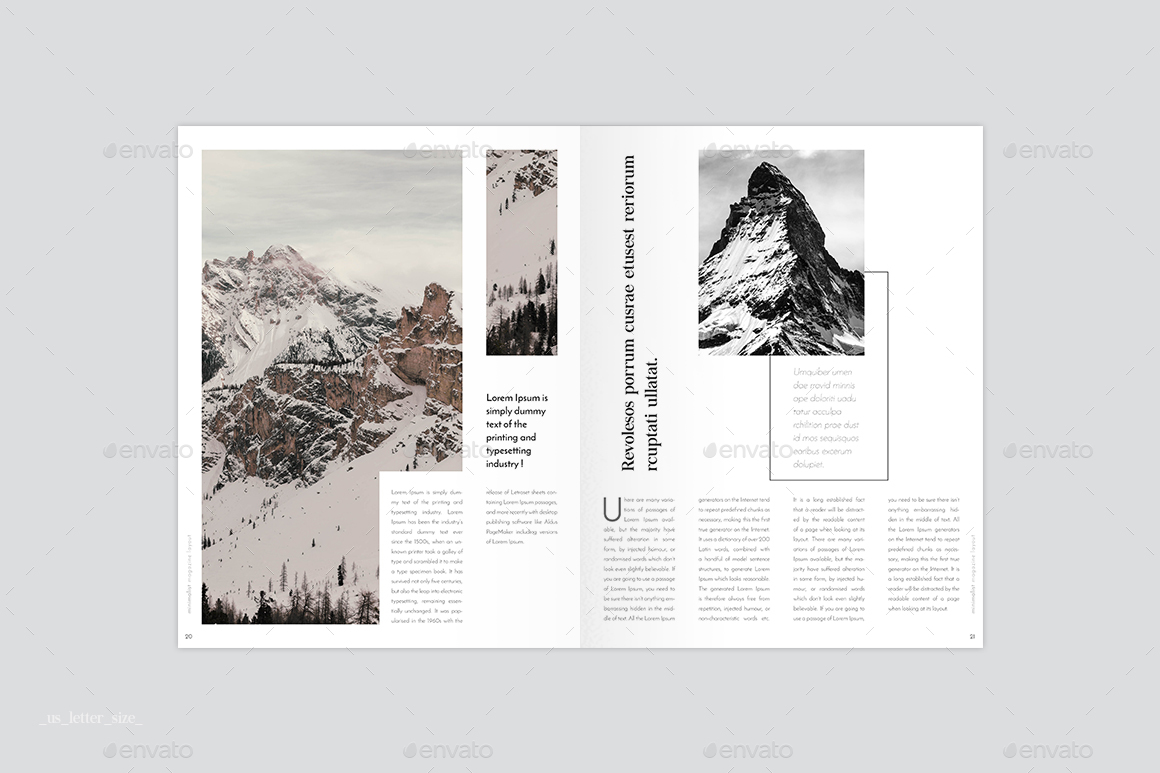 Minimal Magazine Layout, Print Templates | GraphicRiver