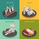 Sausage Factory Isometric Design Concept, Vectors | GraphicRiver