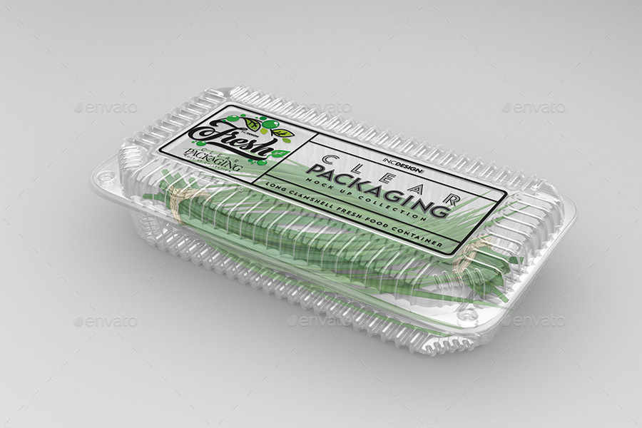 Clear Long Clamshell Packaging Mockup, Graphics | GraphicRiver