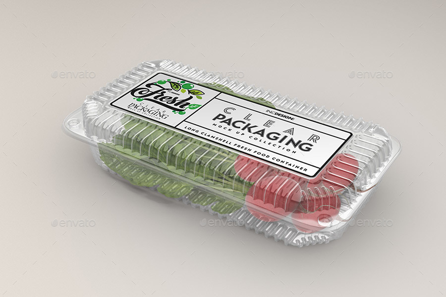 Clear Long Clamshell Packaging Mockup, Graphics | GraphicRiver
