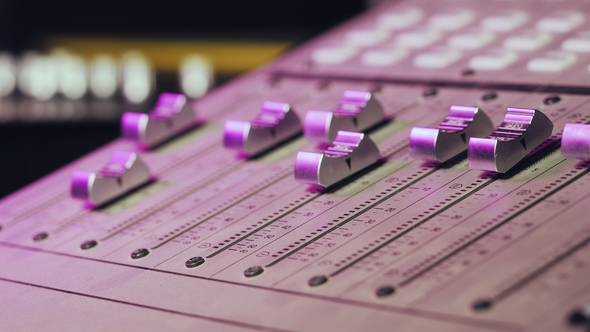 Professional Recording Studio. Interface of Equipment for Sound ...