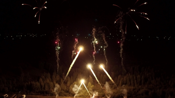 Aerial View of Fireworks, Stock Footage | VideoHive