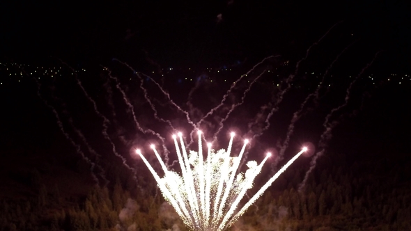 Aerial View of Fireworks, Stock Footage | VideoHive