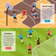 Sport Field Games Isometric Banners, Vectors | GraphicRiver