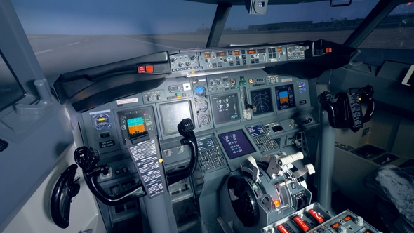 Plane's Cockpit View From a Pilot's Seat, Stock Footage | VideoHive