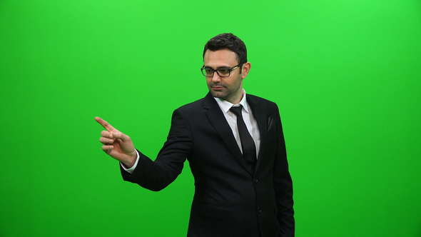 Man Touching a Visual Screen, Stock Footage | VideoHive