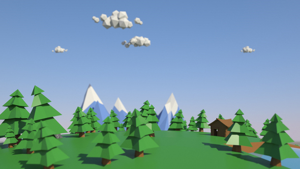 Low Poly Cartoon Forest, Motion Graphics | VideoHive