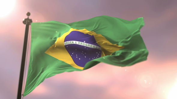 Flag of Brazil at Sunset, Motion Graphics | VideoHive