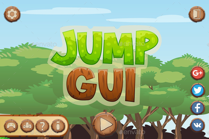 Jump Game UI, Game Assets | GraphicRiver