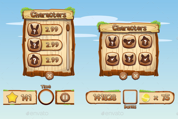 Jump Game UI, Game Assets | GraphicRiver